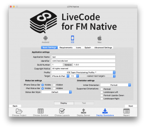 LCFM Native Beta 2 with iOS deployment | LiveCode for FM